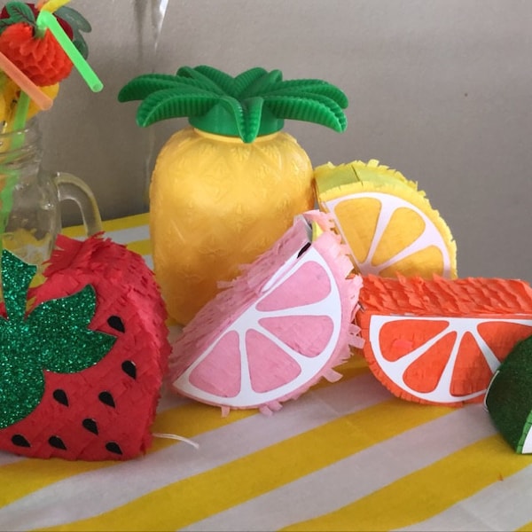 Colorful Mini Fruit Pinata Quinceañera Favors, Luau Party and Berry ...