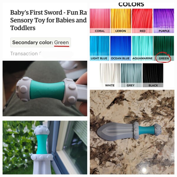 Baby's First Sword - Fun Rattle Sensory Toy for Babies and Toddlers - Etsy