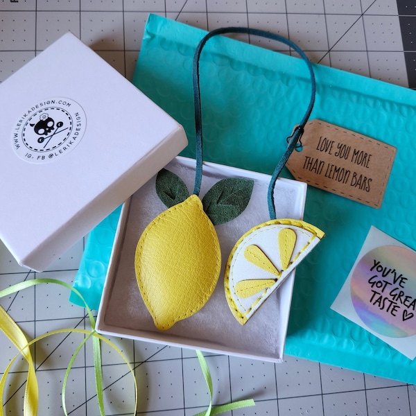 Lemon Handbag Charm Kawaii Keychain Leather Handbag Decor Farmers ...