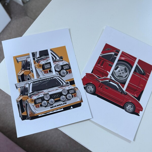 Toyota AW11 MK1 MR2 Print Poster ~ Car Wall Art ~ Car Gifts ~ Car ...