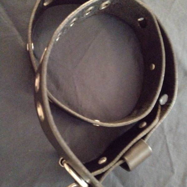 Aged Leather Belt Studded. Skull Loop Design. 2 Inches Wide. BLACK - Etsy