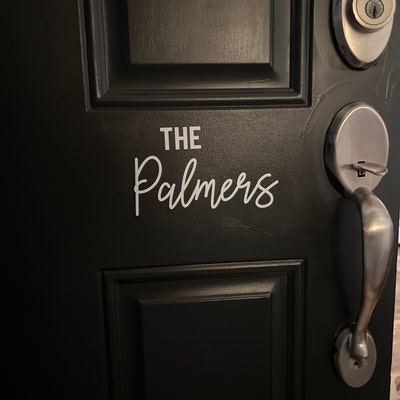 Front Door Decal, Name Door Decals, Door Sticker, Vinyl Door Decal ...