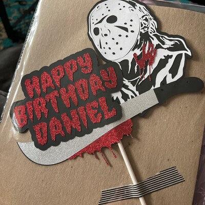 Jason Cake Topper Friday the 13th Decor Horror Theme Halloween - Etsy