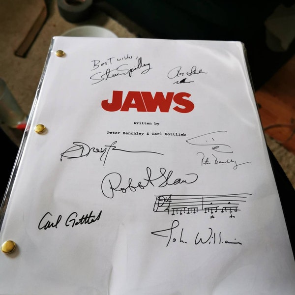 Jaws Movie Script Original Full Screenplay - Etsy