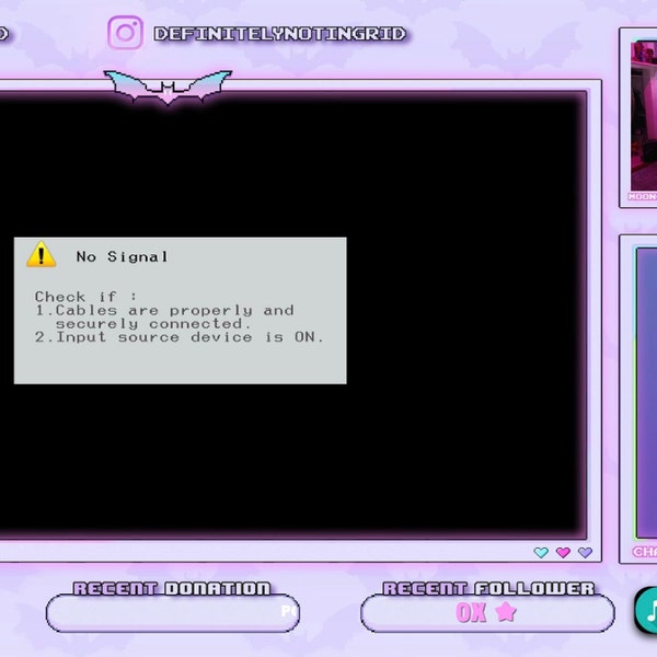Animated Bat Stream Overlay, Pastel Goth Overlay for Twitch, Spooky ...