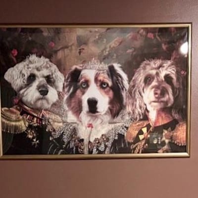 Queen Pet Portrait Royalty Canvas, Custom Pet Portrait From Photo to ...