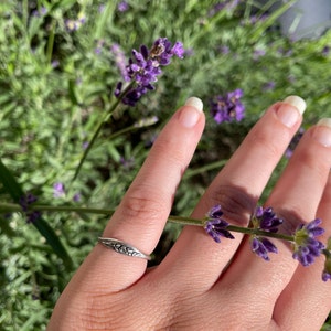 Handmade Lavender Ring, Botanical Ring, Wildflower Ring, Nature Jewelry ...
