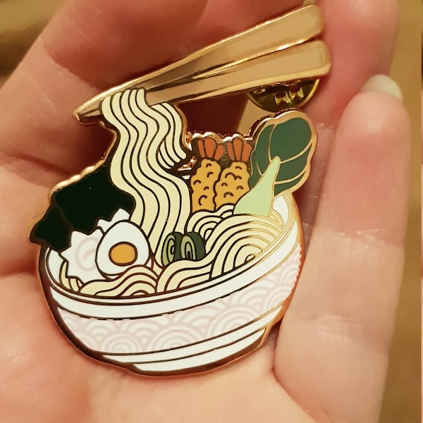 Myuna's Ramen Bowl Pin – Cute Japanese Culture Hard Enamel Pin for ...