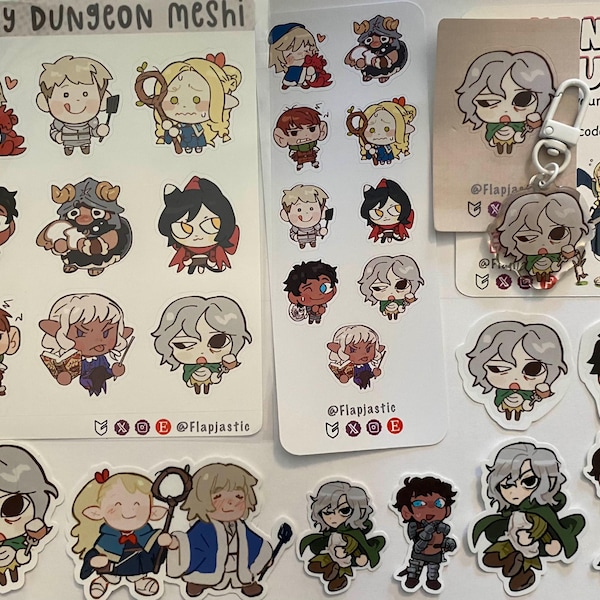 Gummy Dungeon Meshi Sheet Sticker - Etsy