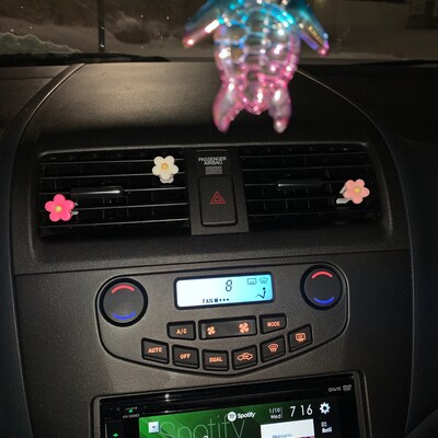 Set of 3 / Hot Pink Smiley Face / Emoji / Flower / Heart Car Vent Clip ...
