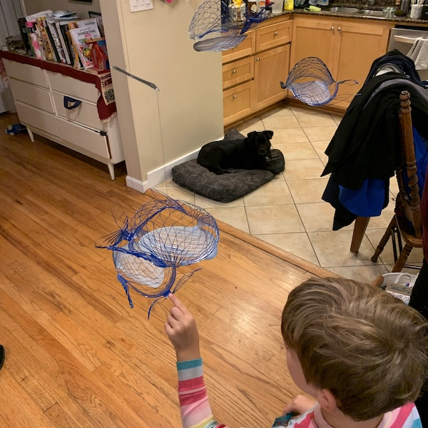 Whale Mobile Kinetic Sculpture, 4 Whale Sculpture Modern Home Decor ...