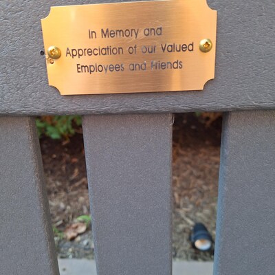 2x4 Engraved Brushed Brass Plate Black Etched Letters Custom ...