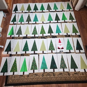 Santa in the Trees Quilt Kit - Etsy