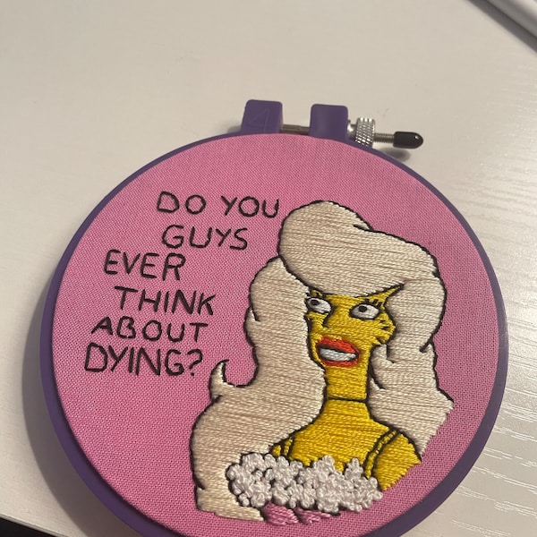 Misery | Dark Humor Funny | Hand-embroidered Sew-on Art Patch Appliqué ...