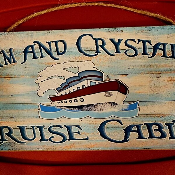 Personalized "your Name's" Cruise Cabin Cruise Boat Ship Door Marker ...