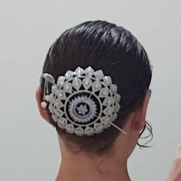 Silver Bridal Set - Pearl Indian/ Pakistani Style With Jhumka Earring ...