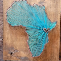 Africa String Art, Africa Decor, State String Art, Africa Nail Art ...