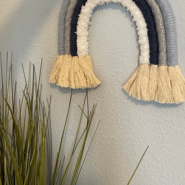 Halloween Macrame Rainbow Ghost and Pumpkin Shelf Sitters, Individual ...