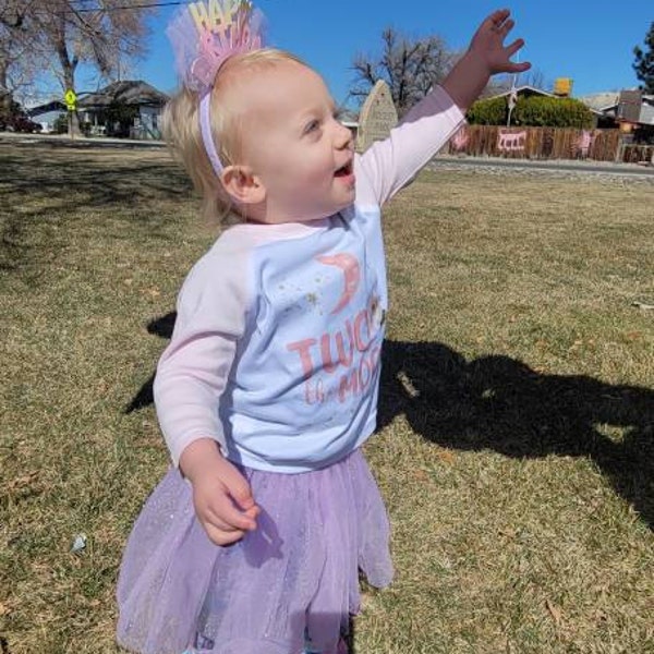 Two the Moon Girls Outer Space Second 2nd Birthday Shirt , Birthday ...