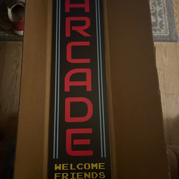 Arcade Sign Vertical, Gamer Gift, Custom Arcade Decor, Game Room Sign ...