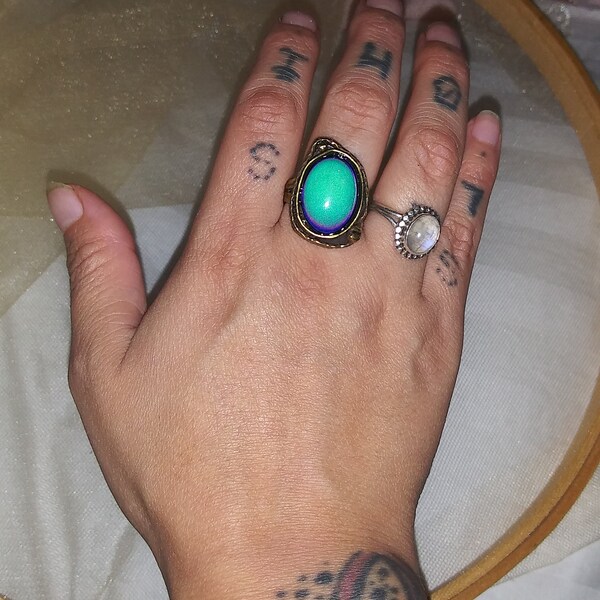 Mood Ring, Mood Jewelry, Boho Ring, Hippie Ring, Hippy Ring, 1970's ...