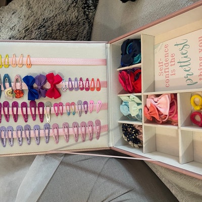 Girl's Hair Accessory Storage Box, Hair Clip Holder, Accessory ...