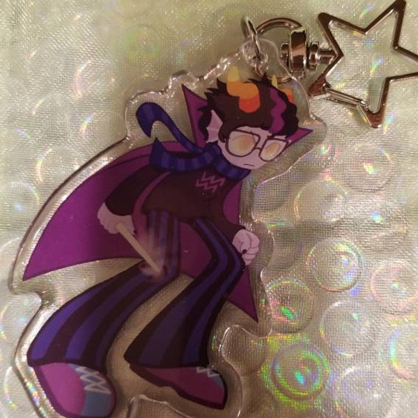 Beta Trolls Homestuck Glitter Keychain Acrylic Charms - Etsy