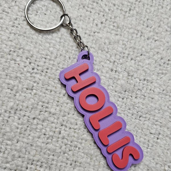 Small Custom Keychain | Capital Letter Name Keychain | Personalized ...