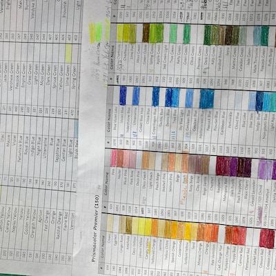 Kalour 300 Colored Pencil Set DIY Color Chart / Swatch - Etsy