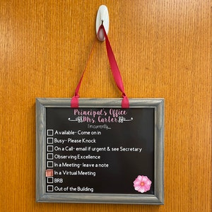 Office Message Board Signunavailable Signnot Here Door - Etsy