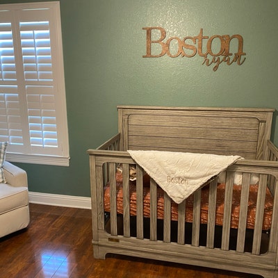 Wooden Name Sign for Over the Crib, Nursery Letters - Etsy
