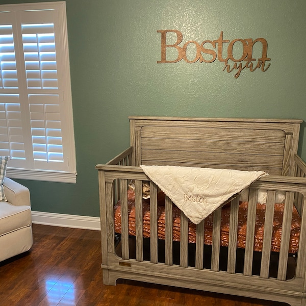 Wooden Name Sign for Over the Crib, Nursery Letters - Etsy