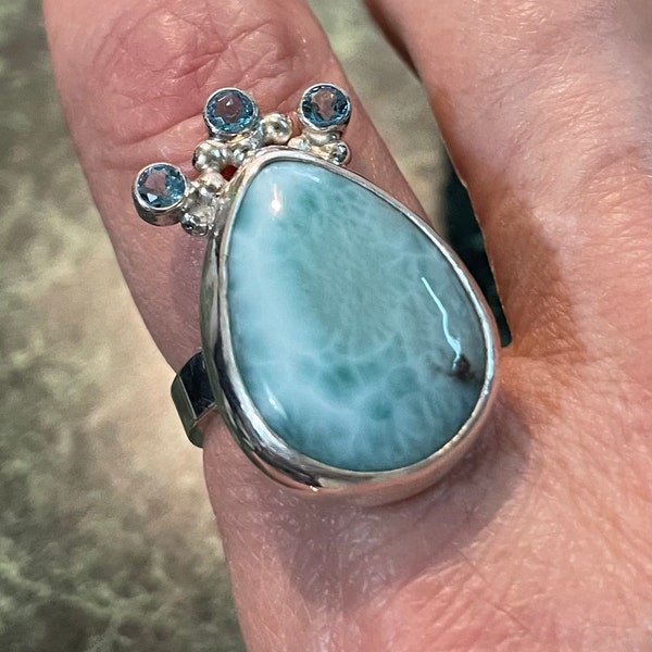 Crystal Opal in 18k Gold on Sterling Silver Ring - Etsy