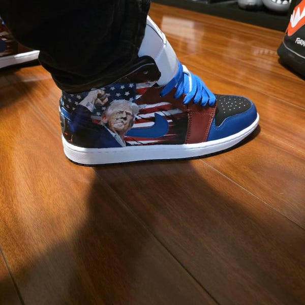 Custom Painted Jordan 1 Mid, Custom Jordans, Mario Jordan 1’s, Peach ...