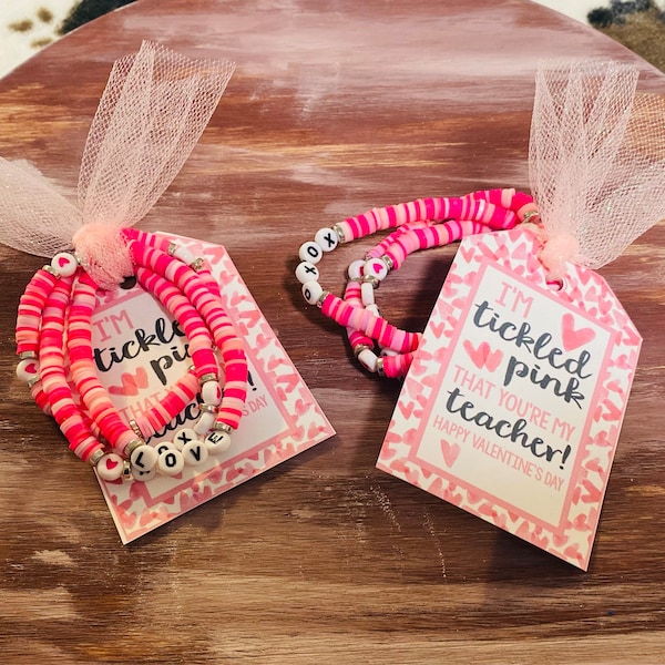 Tickled Pink Teacher Valentine's Day Tags. I'm Tickled Pink That You're ...