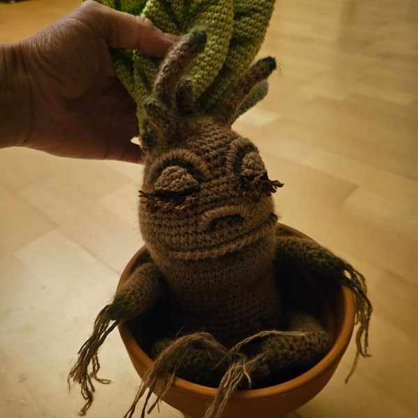 PDF Crochet Mandrake Plant, Flower, Cute Mandragora Doll, Amigurumi ...