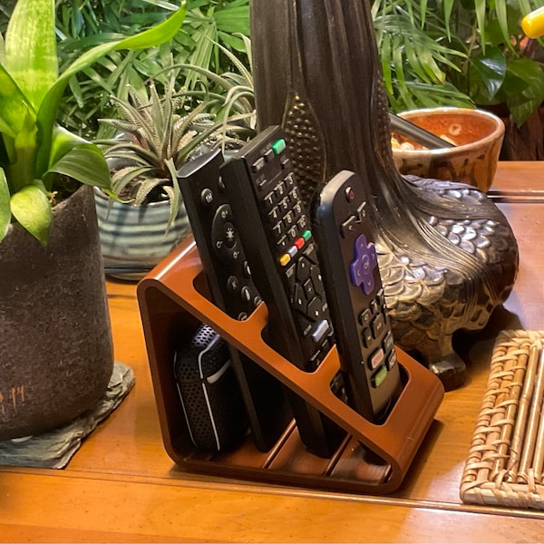 3-slot Remote Control Holder: Scandinavian Minimalist Boho Design - Etsy