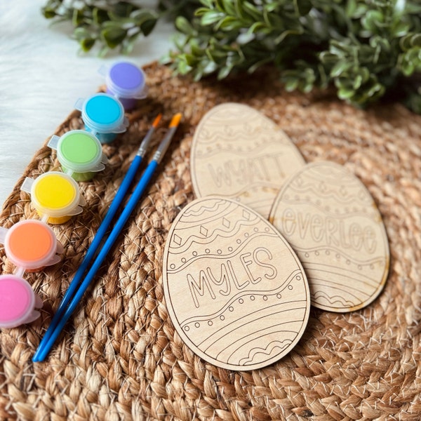 SVG Laser Cut File Easter Egg Name Painting | Score Lines | Kids ...
