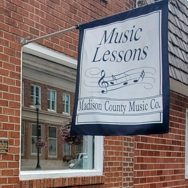Personalized Music Flag, Music Happens Here Garden or House Flag, Any ...