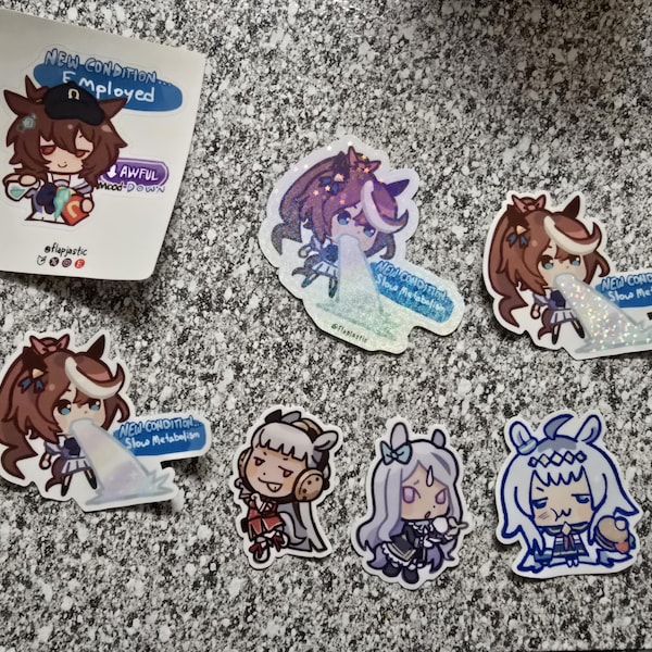 Assorted Uma Musume Stickers - Etsy