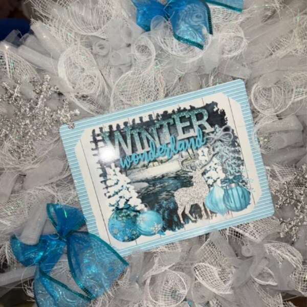 Winter Wonderland Wreath Sign, Winter Wreath Sign, Personalize It by ...