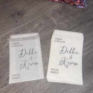 Favour Sweet Bags With Personalised Stickers Sweet Bag - Etsy UK