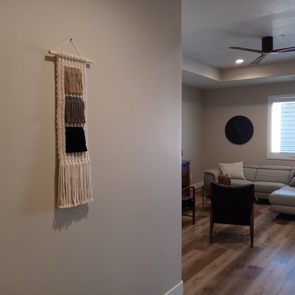 Large Macrame Wall Hanging, Modern Fiber Art Tapestry, Asymmetrical ...