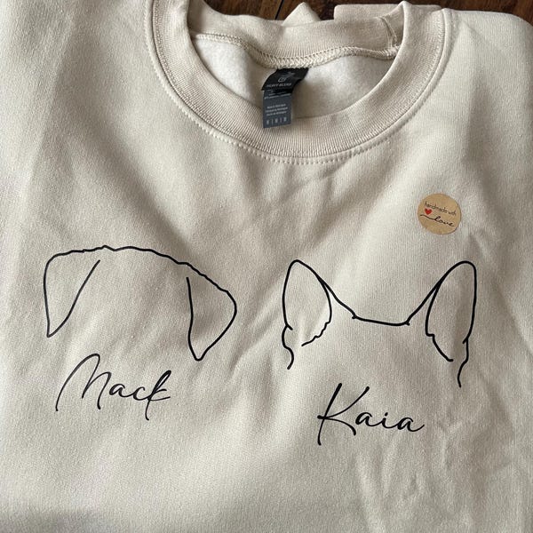 Custom Dog Sweatshirt, Personalized Dog Face Sweatshirt With Name ...