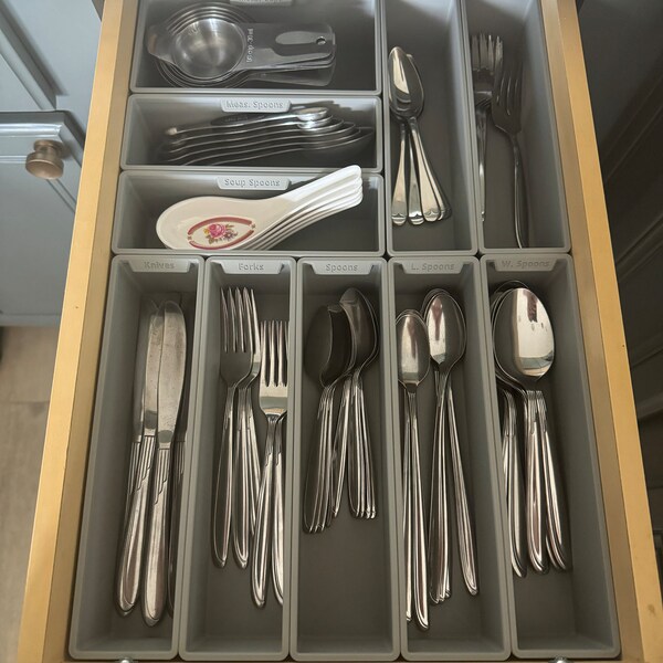 IKEA Alex Drawer Organizer Label Maker Design Set of Bins Custom-sized ...