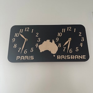 Time Zone Wall Clock, City/state/country Sign, World Clock, Office ...
