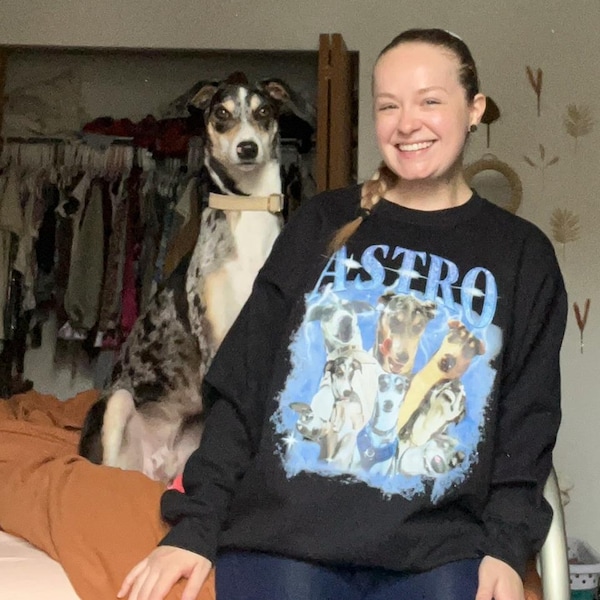 Custom Bootleg Rap Tee, Vintage Pet Sweatshirt, Pet Photo + Name Custom ...