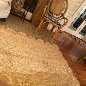 Block Jute Rug Boho Natural Jute Rug Textured Stripe Area - Etsy