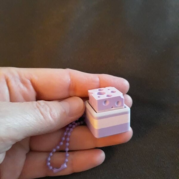 Cheesy Key Clicker Fidget Keychain | 3d Printed Sensory Toy - Etsy