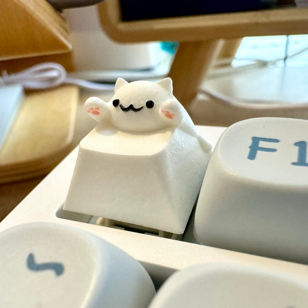 Catty Keycap (bongo Cat Meme Inspired) - Bongo Cat Keycap - Artisan ...